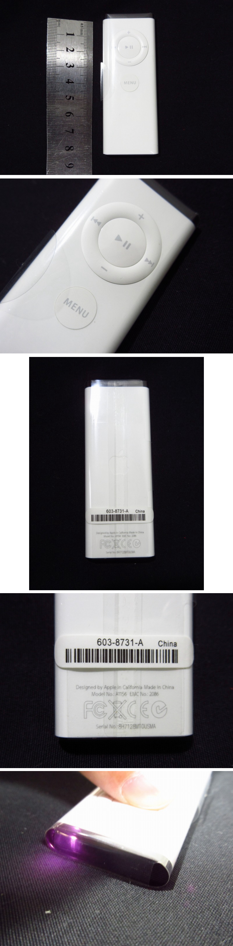 【未使用】Kひま5366 メール便 送料280円 新品 Apple純正 Mac用 アップルリモート A1156 コントローラー リモコン ...