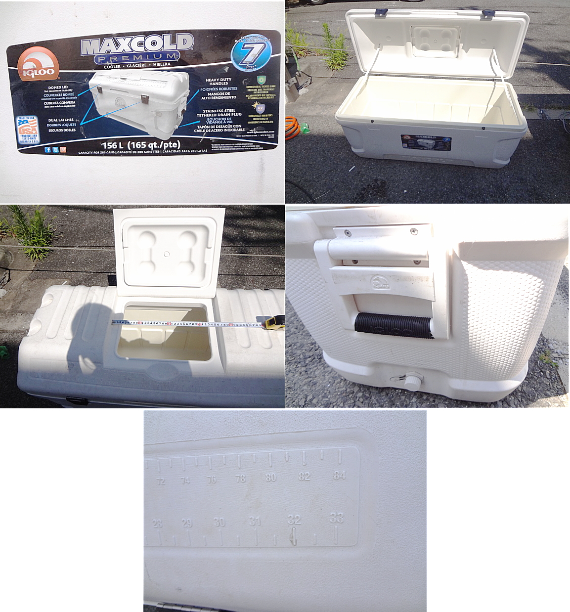 代購代標第一品牌－樂淘letao－★Tいな1195 IGLOO/イグルー 大型クーラーボックス MAX COLD 156L 保冷力7日間 フィッシングメジャー付 魚釣り アウトドア 来店限定